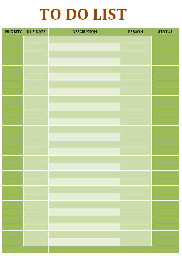 Simple To Do List MS Word Template Office Templates Online