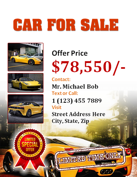 Car For Sale Flyer Office Templates Online