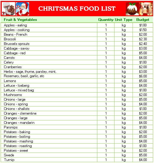 Christmas Shopping Gift And To Do List Templates In MS Excel Office Templates Online