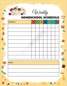26+ Free Homeschool Schedule Templates in MS Word Format