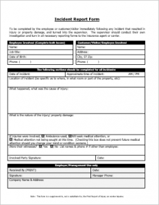 15+ Free Incident Report Forms and Templates for MS Word