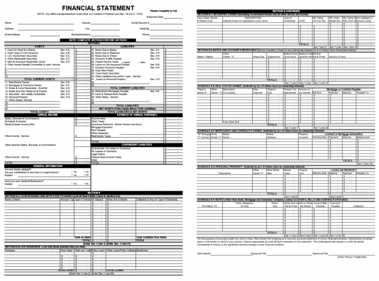 7+ Free Statement Templates for Business in MS Word & Excel