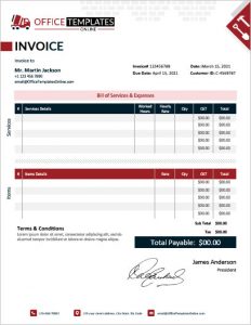 Construction Invoice Template