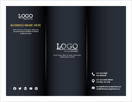 Tri Fold Brochure Template Free Download Powerpoint M i s s l o l i t a