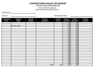 Download Sales Tax Report Template