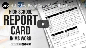 Free Report Card Templates - Homeschool and School - MS Word