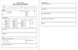 12+ Printable Construction Report Formats in MS Word