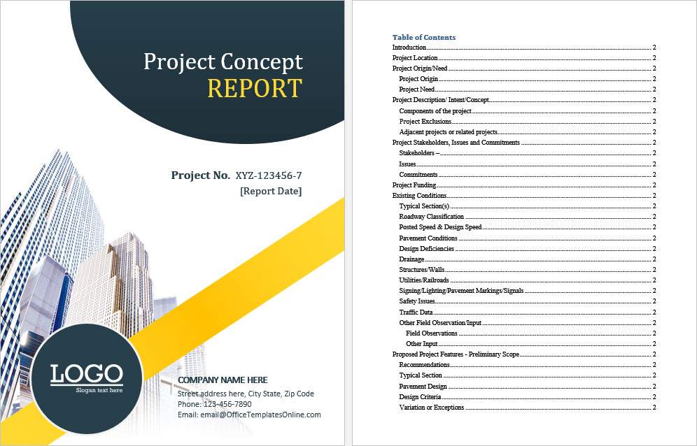 Project Report Template Word Free Download