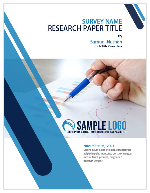 Download MS Word Cover Page Template For Survey Research Paper