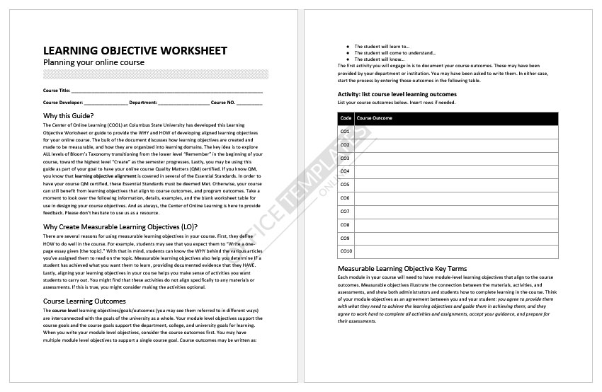 28 Free Worksheet Templates In Ms Word Editable Printable