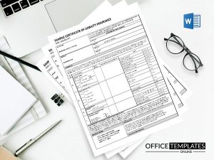 8+ Insurance Certificate Samples and Templates for MS Word