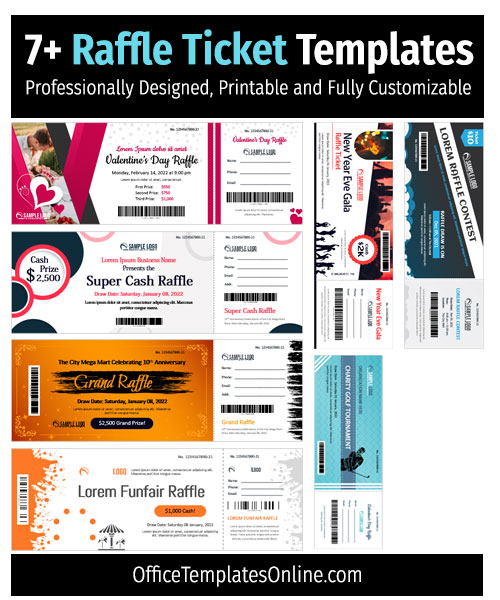 Raffle Ticket Template Editable And Printable Microsoft Word 20 Free 