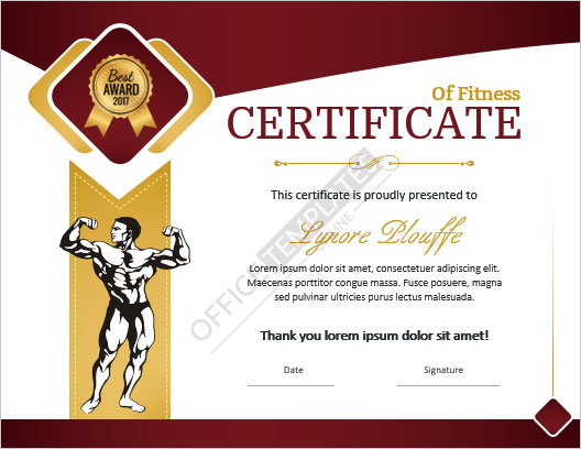 Sports Certificate Templates For Word