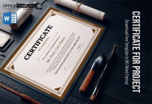 11+ Certificate for Project Completion Templates in MS Word