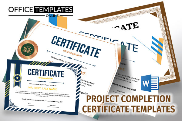 5 Certificate For Project Completion Templates In MS Word