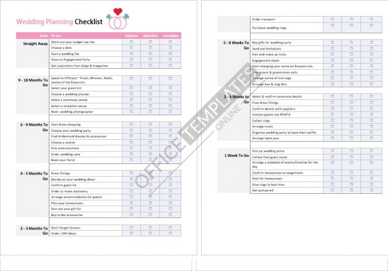 Download 27+ Free Checklist Templates for MS Word