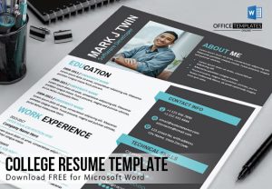 6+ College Resume Templates and Examples in MS Word Format