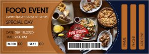 10+ Free Food Festival Ticket Templates - Fully Customizable
