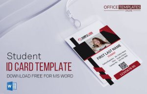 12+ FREE Student ID Card Templates in MS Word Format