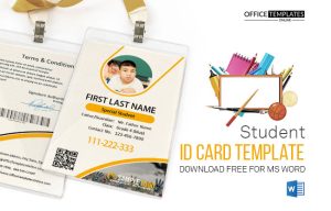 12+ FREE Student ID Card Templates in MS Word Format
