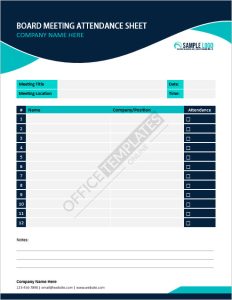 24+ Free Meeting Attendance Sheet Templates for MS Word