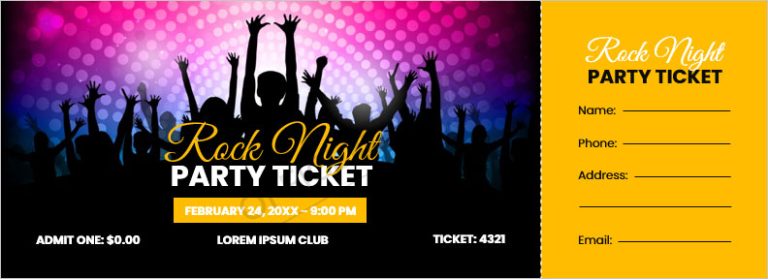 14+ Free Event Ticket Templates in MS Word Format