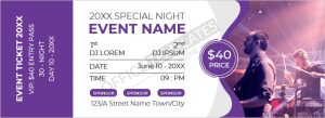 14+ Free Event Ticket Templates in MS Word Format