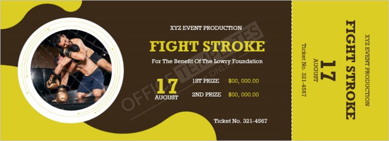 14+ Free Event Ticket Templates in MS Word Format