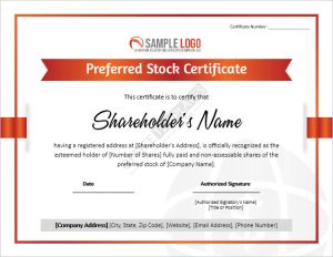 11+ Free Stock Certificate Templates in MS Word Format