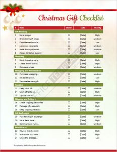 16+ Free Christmas Checklist Templates in MS Word Format