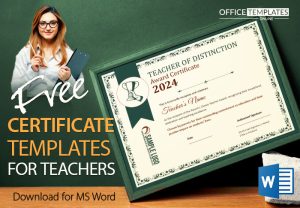 12+ Free Teacher Certificate Templates in MS Word Format