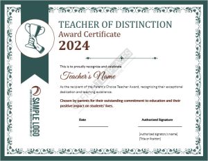 12+ Free Teacher Certificate Templates in MS Word Format