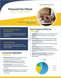 14+ Free Fact Sheet Templates - Editable in MS Word