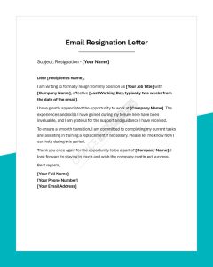 40+ Impactful Resignation Letter Templates in MS Word Format