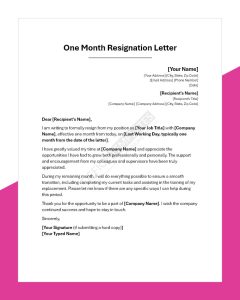 40+ Impactful Resignation Letter Templates in MS Word Format