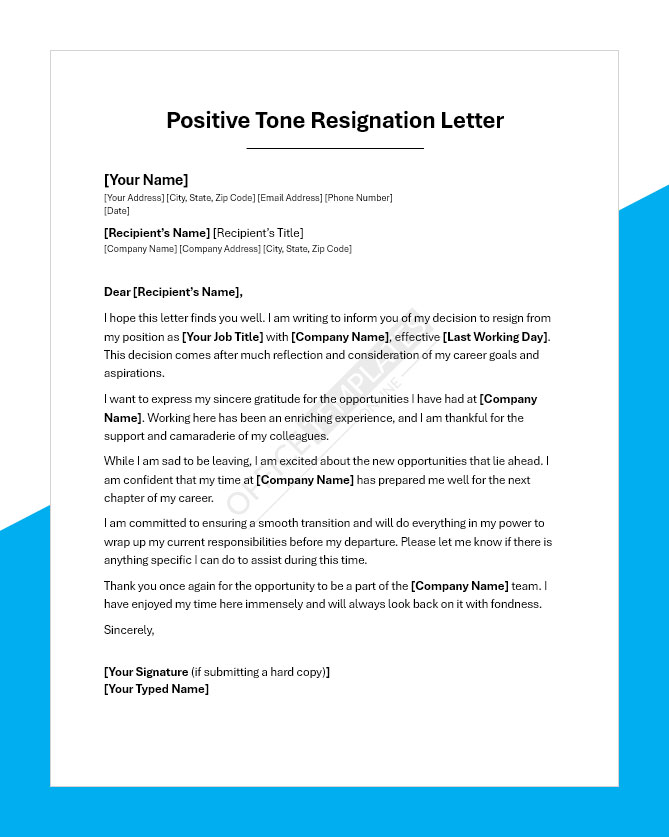 Resignation Sample Letters Template Word Excel Templates