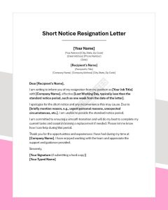40+ Impactful Resignation Letter Templates in MS Word Format
