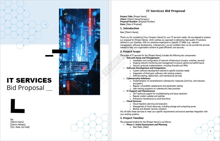 13+ Free Professional Bid Proposal Templates in MS Word