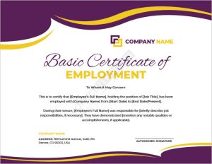 30+ Ready-to-Use Certificate of Employment Templates - Word