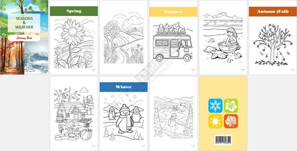 17+ Free Printable Coloring Book Templates for Kids in MS Word