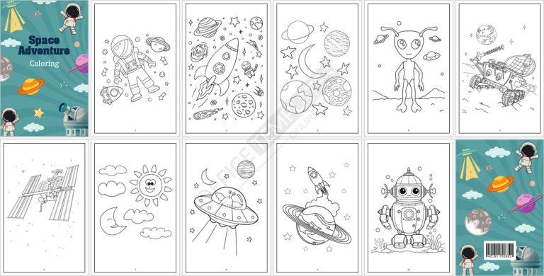 17+ Free Printable Coloring Book Templates for Kids in MS Word