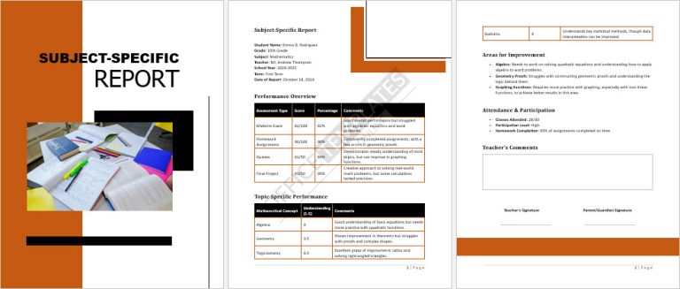 18+ Free Student Report Templates in MS Word