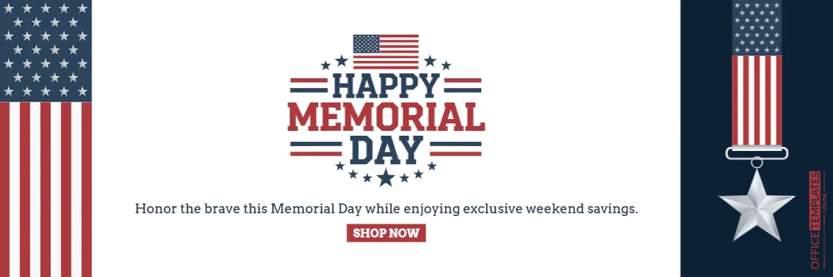 Memorial Day Patriotic Email Header Template Online
