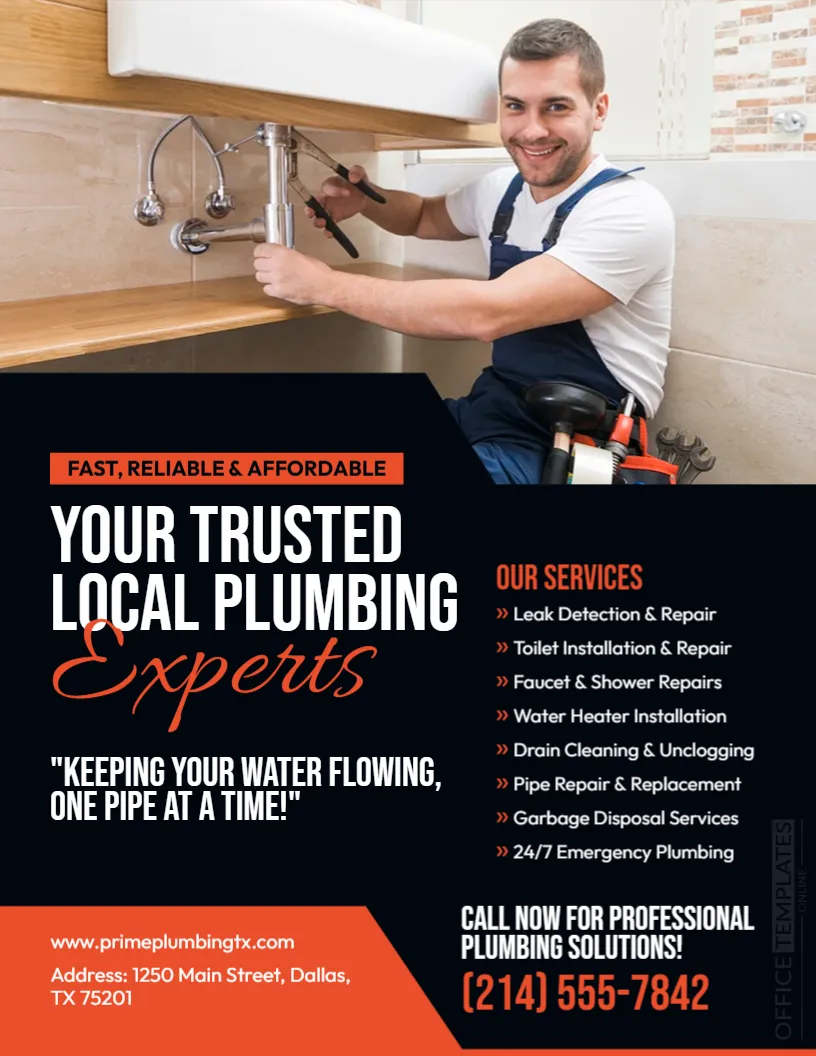 HVAC Services Flyer Template – Editable Heating & Cooling Flyer